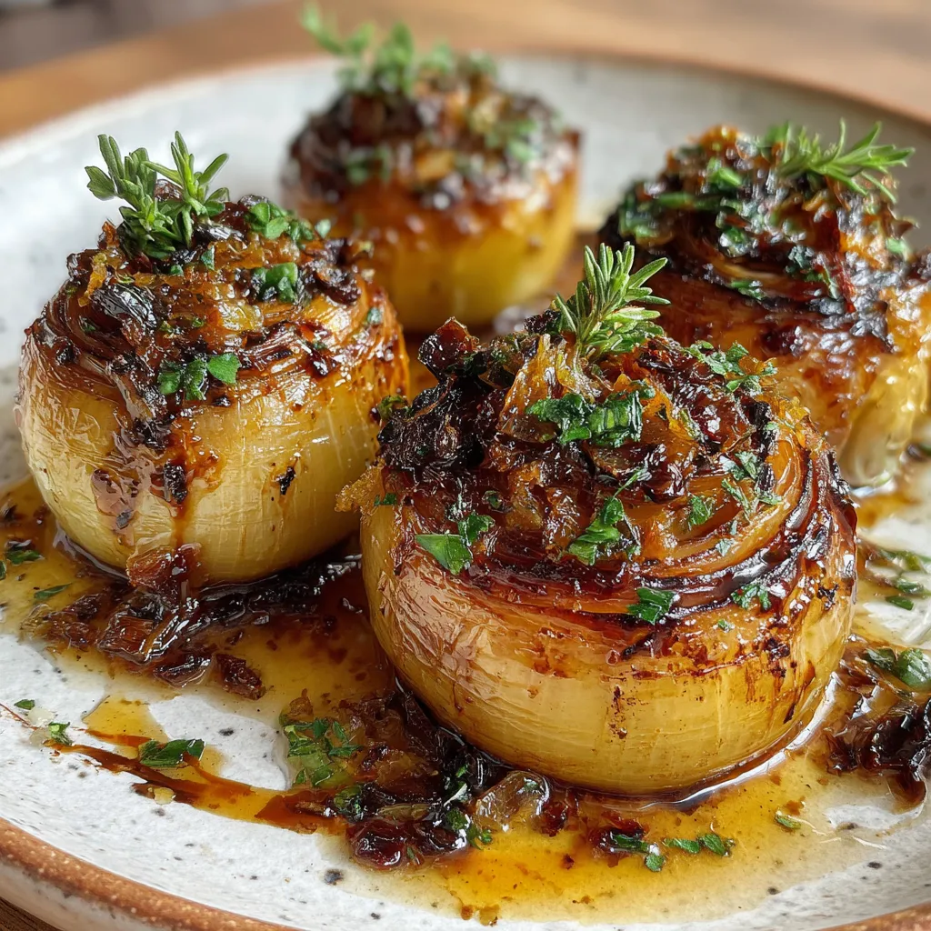 Savory Herb-Stuffed Caramelized Onions – Pinch Of Comfort