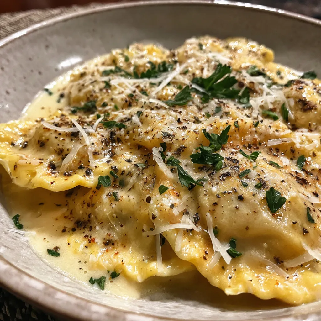Creamy Garlic Parmesan Ravioli Sauce – Pinch Of Comfort