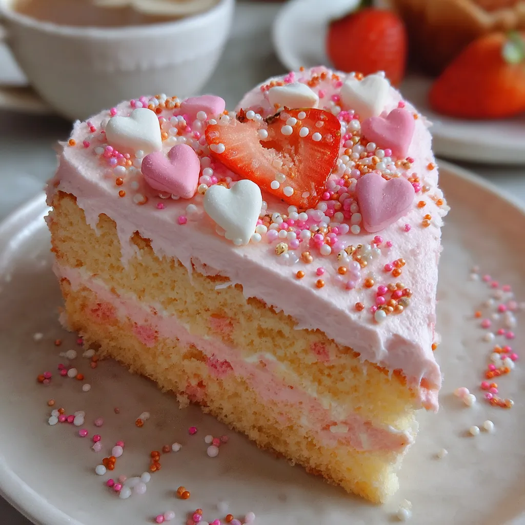 Pink Romance Vintage Heart Shaped Cake – Pinch Of Comfort