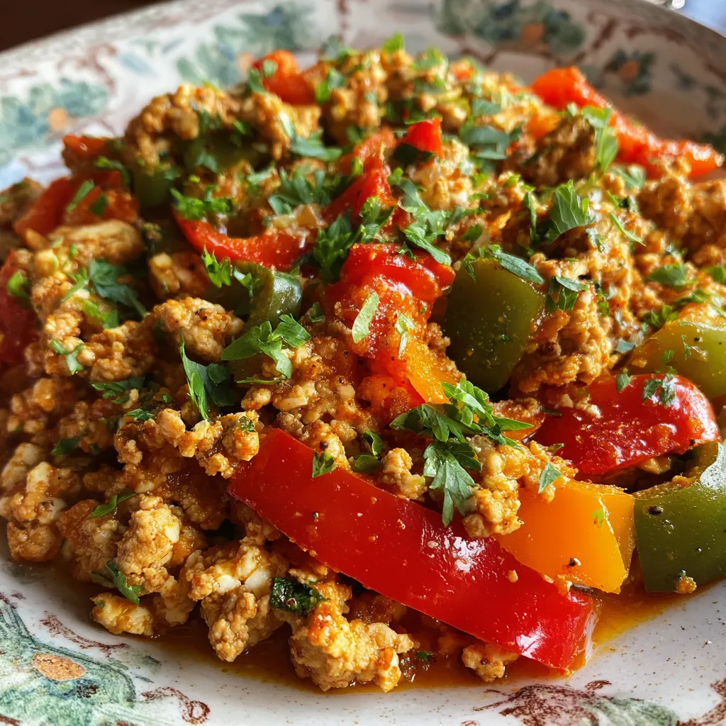 Ground Turkey and Peppers – Pinch Of Comfort